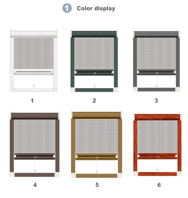 2023 Retractable Mosquito Net Rolling Window Mesh Sliding Push Up ...