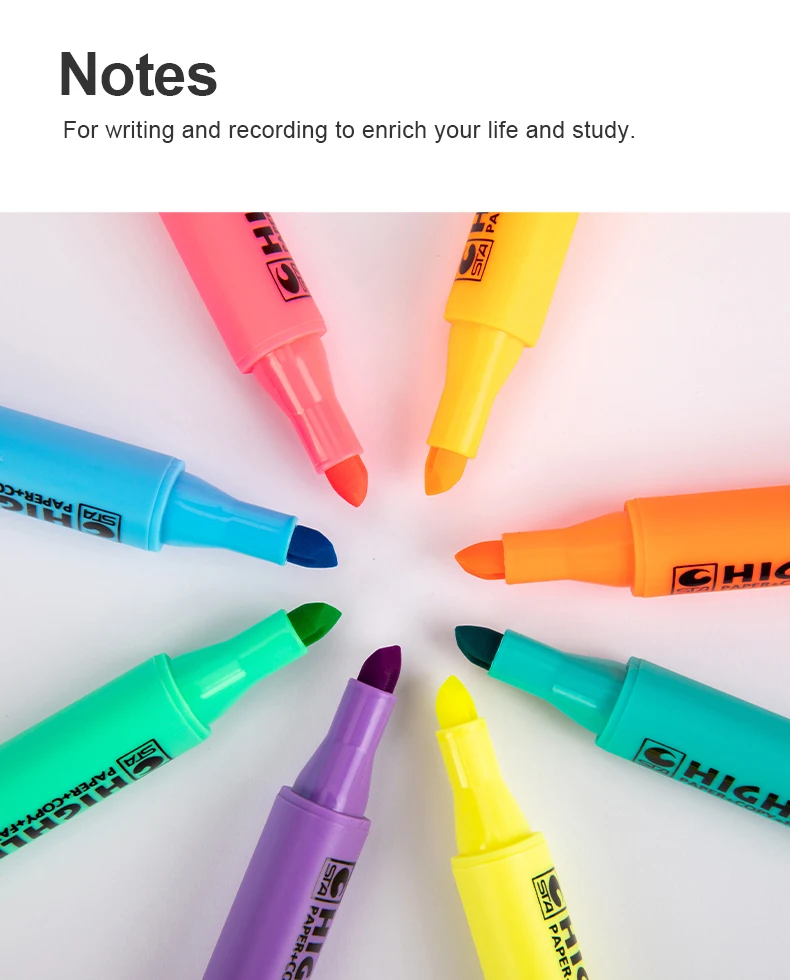 8-color Highlighter Set - Perfect for Daily Note-taking