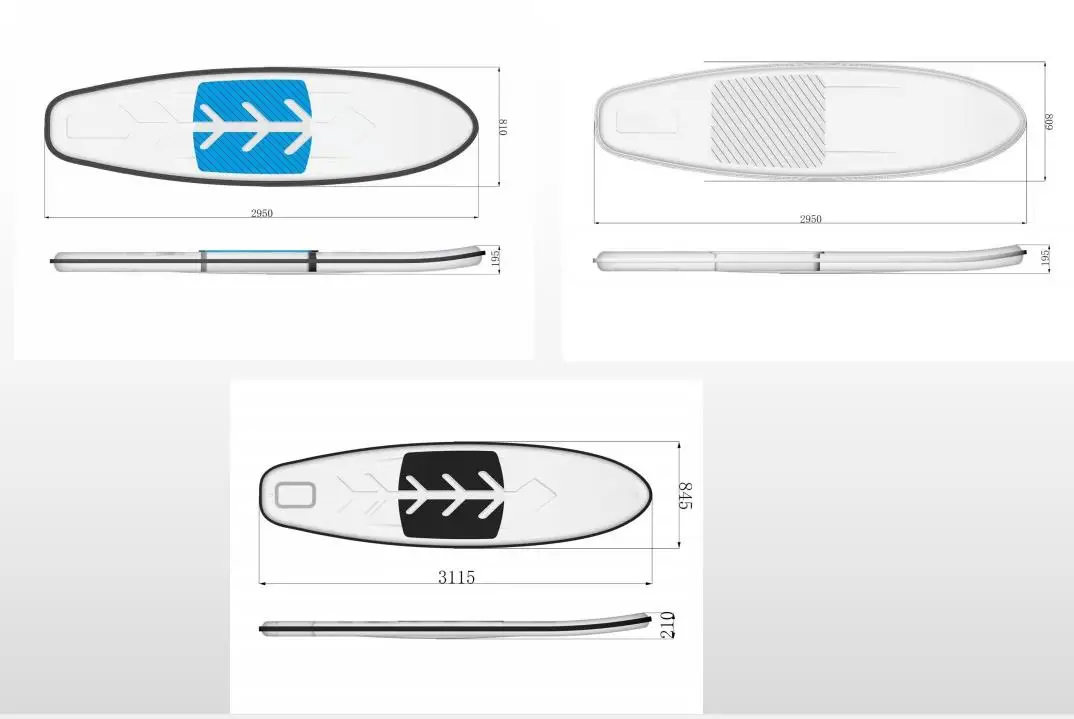 Wholesale Clear Transparent Bottom Surf SUP Paddle Board