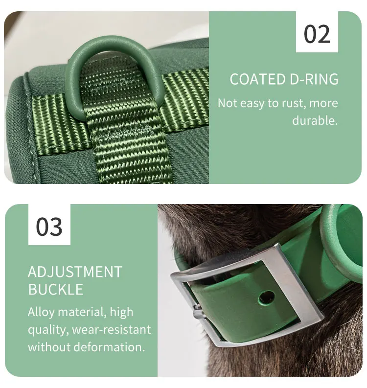 BOBO&YOYO Pet Harness Leash Collar Set - Luxury & Durable