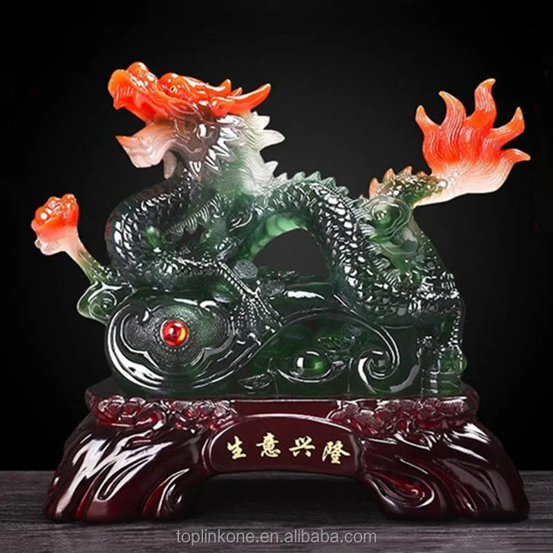 2023 Jade Color Sculpture Folk Art 34.5cm Home Hotel Interior Craft ...