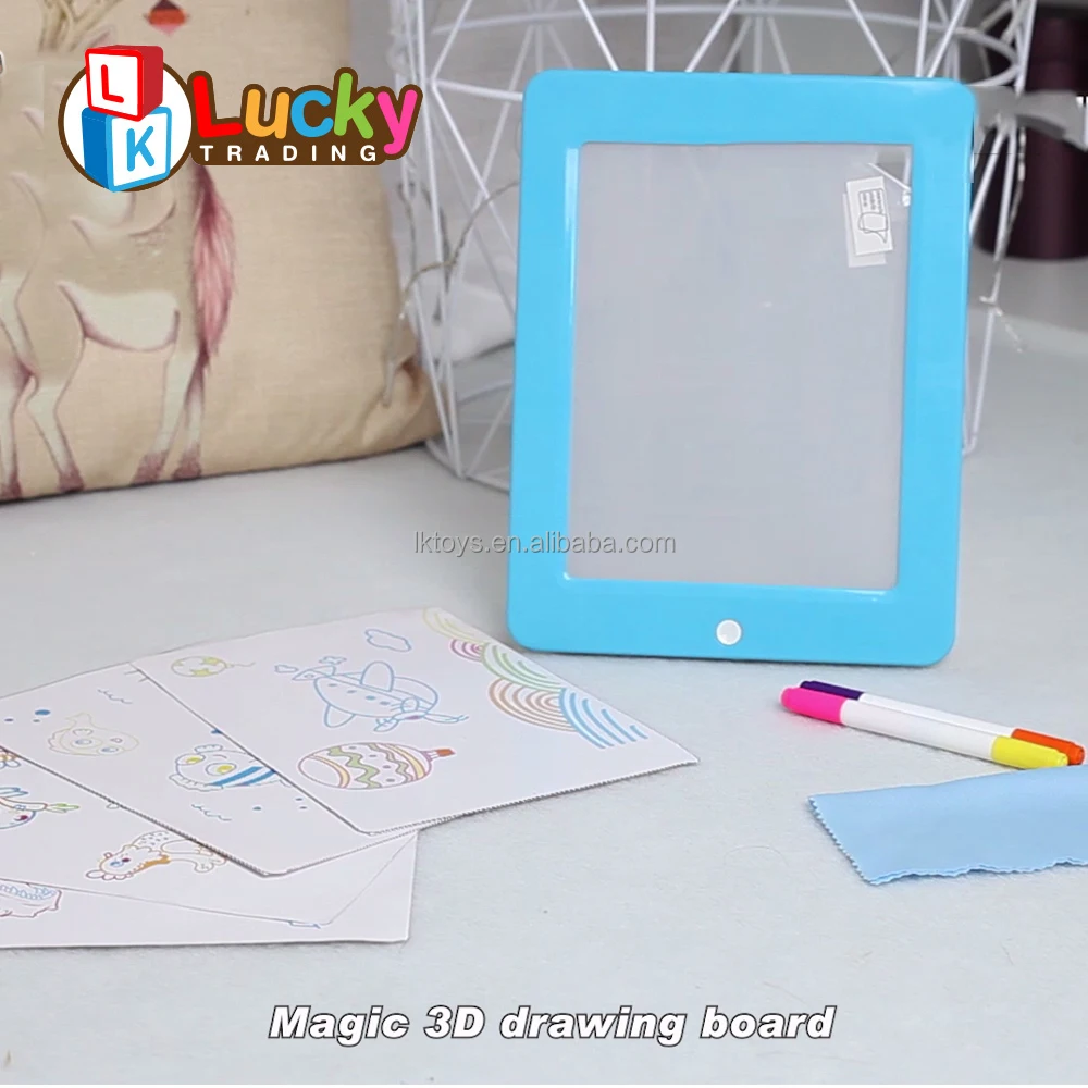 Lucky Toys New Design 3d Magic Pad Led Writing Board For Art Magic Pad ...