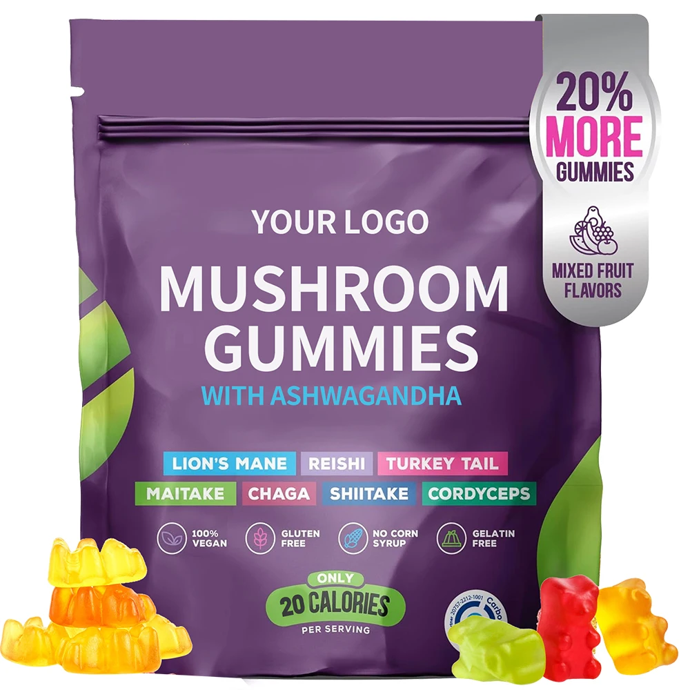 Oem/odm Mushroom Gummies: Mushroom Nootropic Brain Supplement For ...