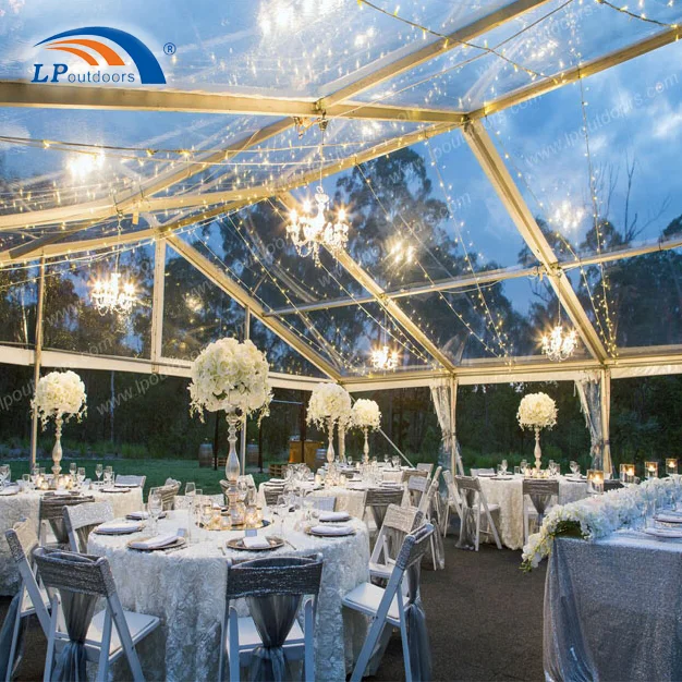 15m Aluminum Frame Transparent PVC Marquee Tent for 500