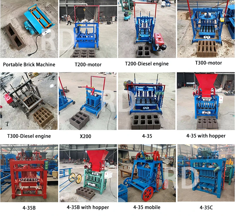 Manual Semi Automatic Interlocking Hollow Cement Concrete Block Making ...