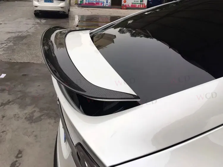 RZ Style Carbon Fiber Rear Spoiler Body Kit for Tesla Model X Rear Tail ...