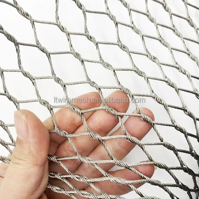 Stainless Steel Wire Rope Mesh Net Bridge Railing Mesh Plant Climbing ...