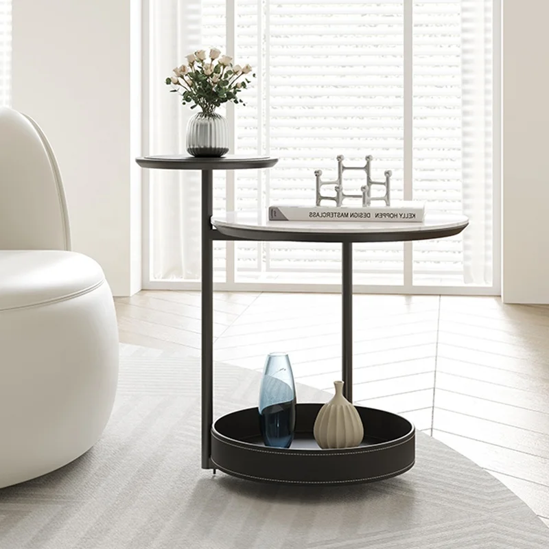 Italian Minimalist Walnut Veneer Coffee Table Living Room Modern Villa ...