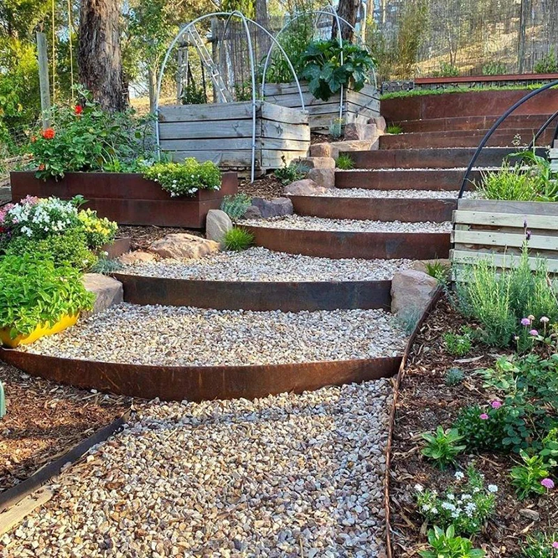 Corten Steel Garden Edging Landscape Edging Rusty Corten Steel Flexible ...