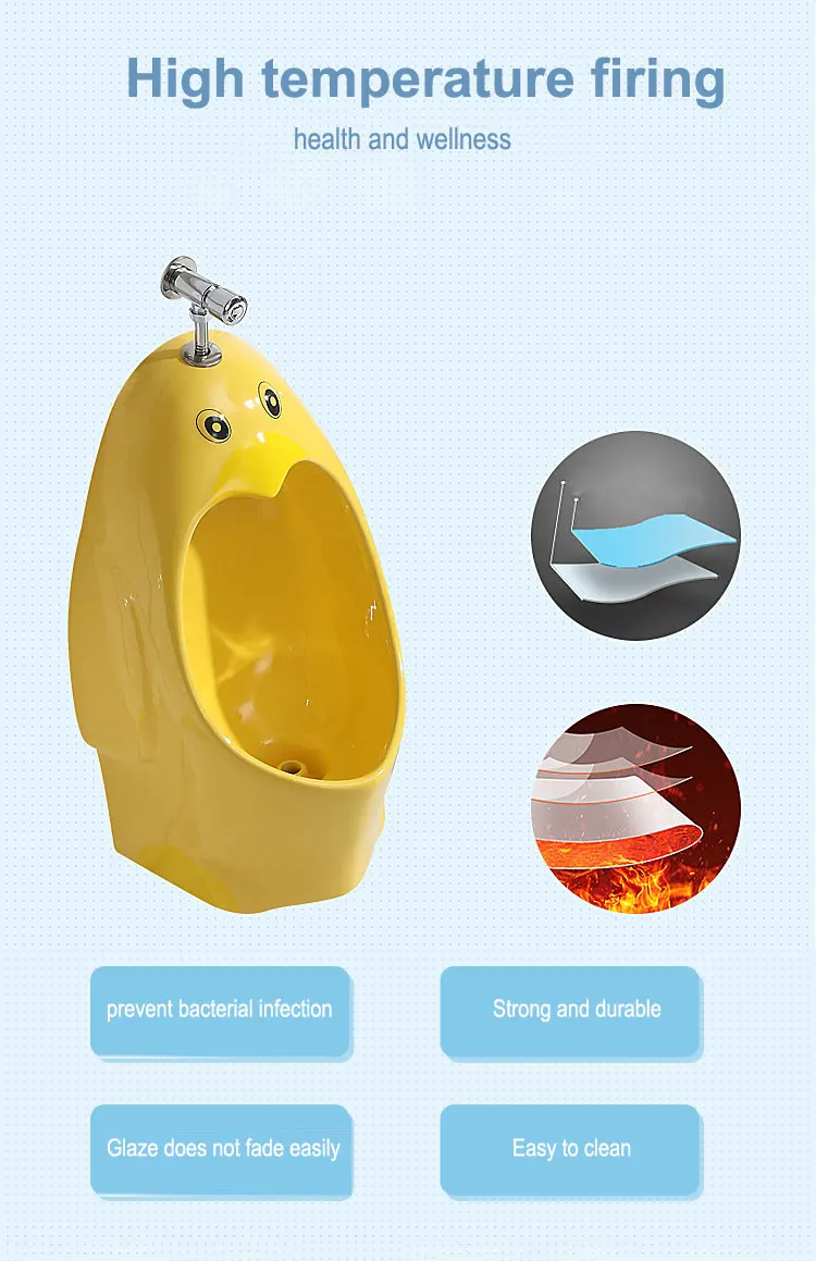 Cartoon Ceramic Coloured Children’s Urinals - Wall Mounted