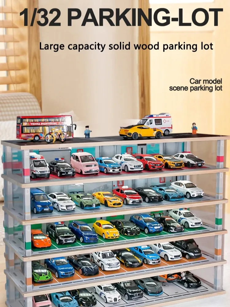 Kivcmds 1:32 Simulation Parking Garage Assembled Models Multi-layer ...