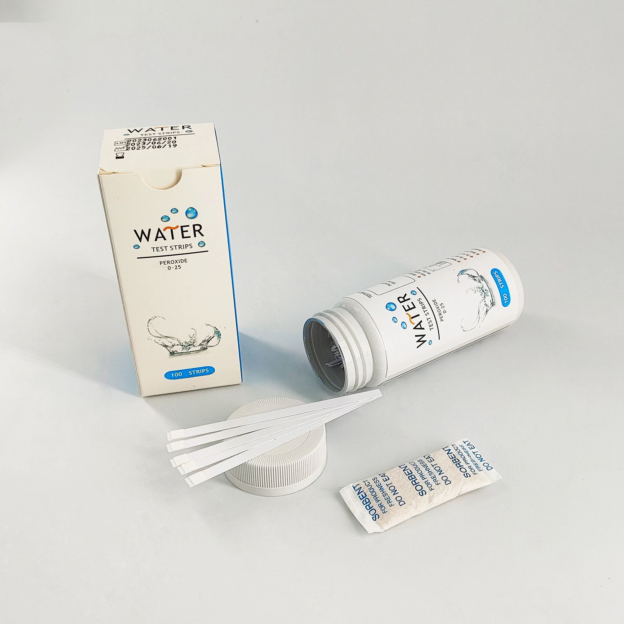 Caped H2O2 Water Test Qualities Strips 0-25ppm Residual Peroxide ...