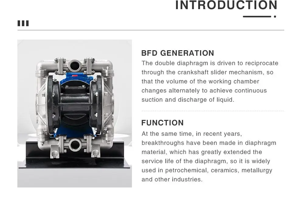 BFD-25P 1'' Stainless Steel Electric Diaphragm Pump_BFD_Electric Operated Diaphragm Pumps_GODO PUMPS