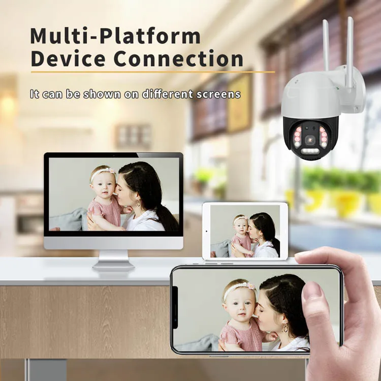 PTZ 360 Degree CCTV 4G SIM Card LTE Outdoor V380 Pro Camera