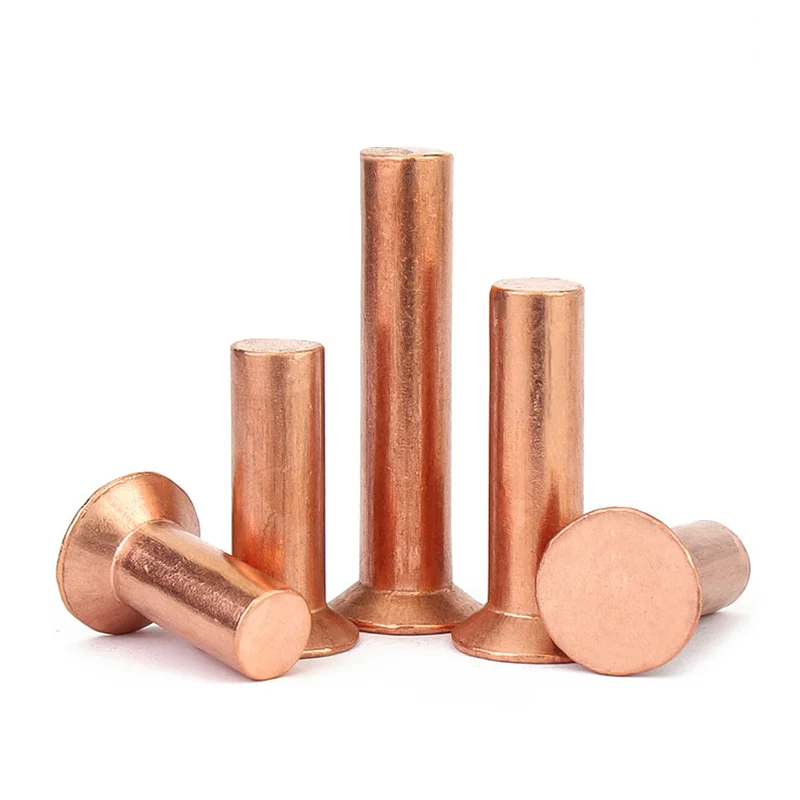 M2 M2.5 M3 Copper Rivets Flat Round Head Solid Brass Rivet Remaches De ...
