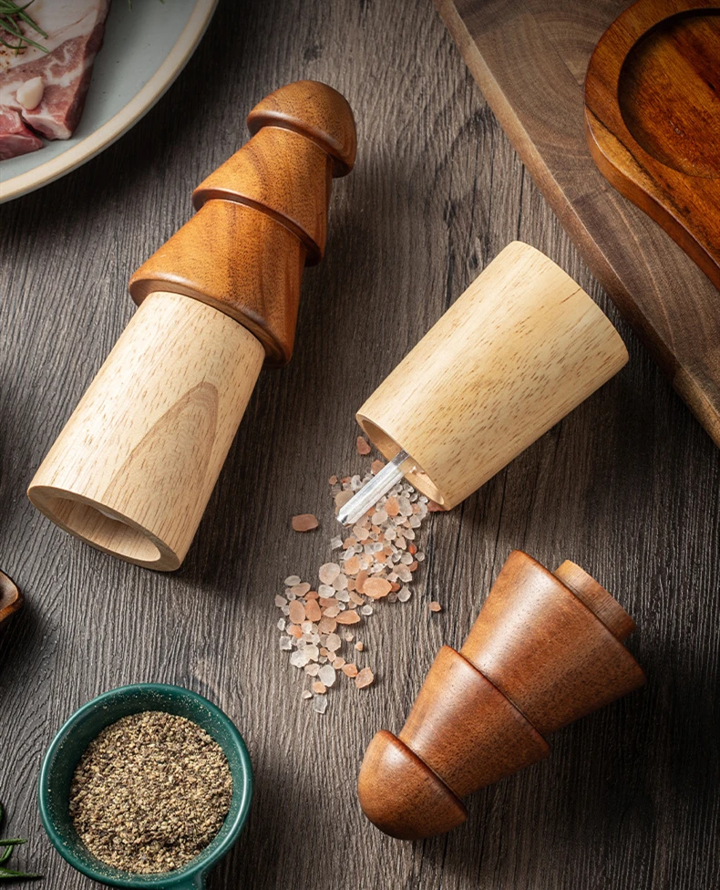 Small Tree Pepper Grinder Sets - Acacia Wood & Eco-friendly