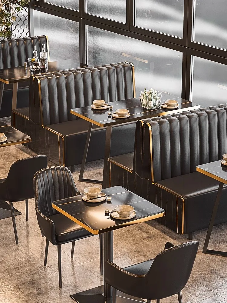 Restaurant Booth PU Leather - Modern & Durable Furniture