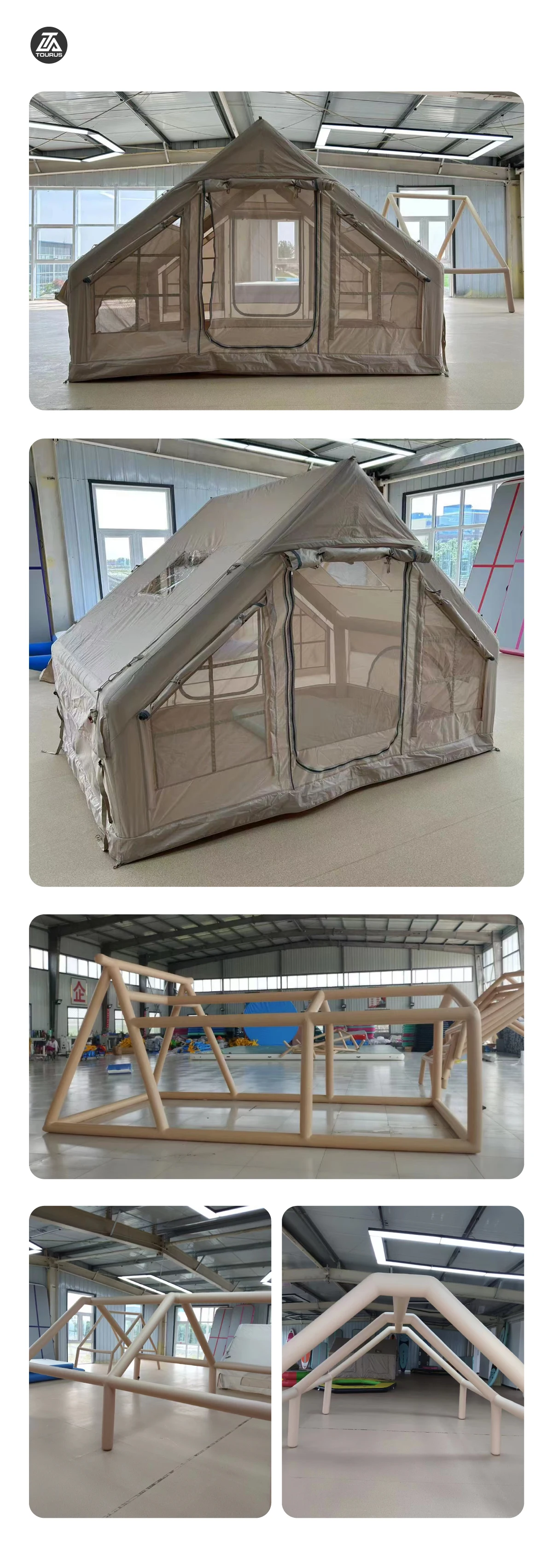 Tourus Quick Assembly Portable Inflatable Air Tube Frame Camping Tent ...