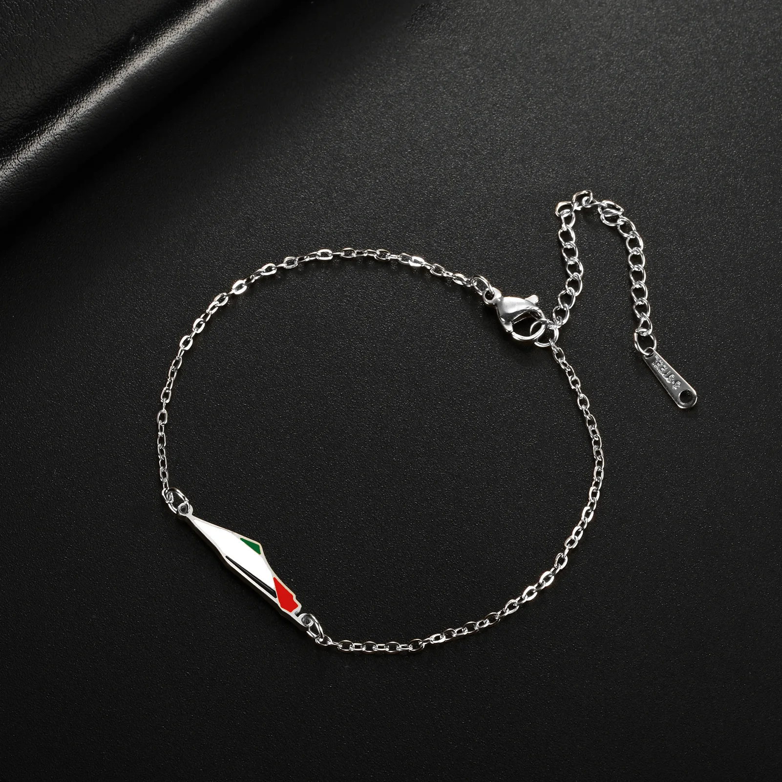 Factory Stainless Steel Palestine Map Charm Bracelet 18k Gold Plated ...