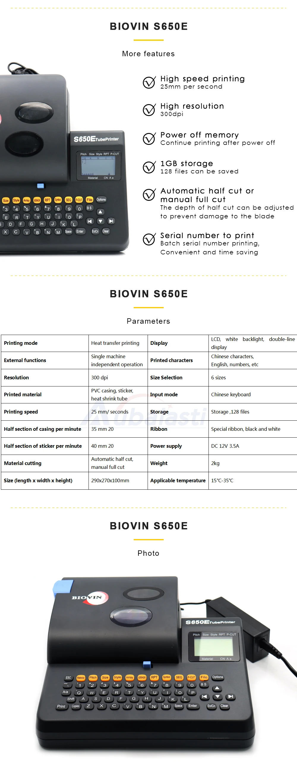 S800E Cable Label ID Printer - Efficient Electronic Lettering