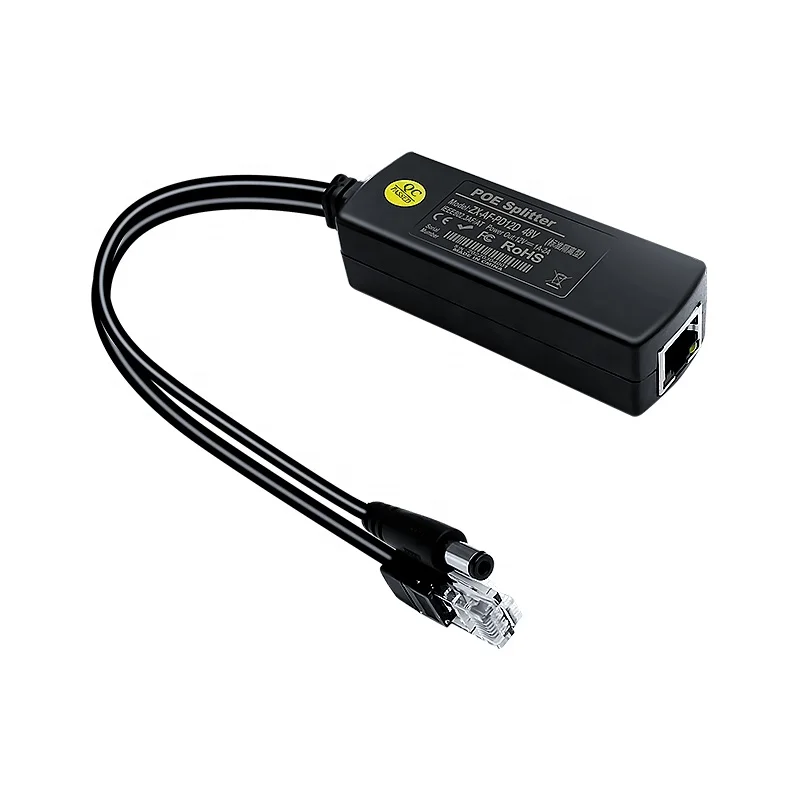 Poe Splitter 48v Input 12v 2a Output With Ieee 802.3af/at Active Power ...