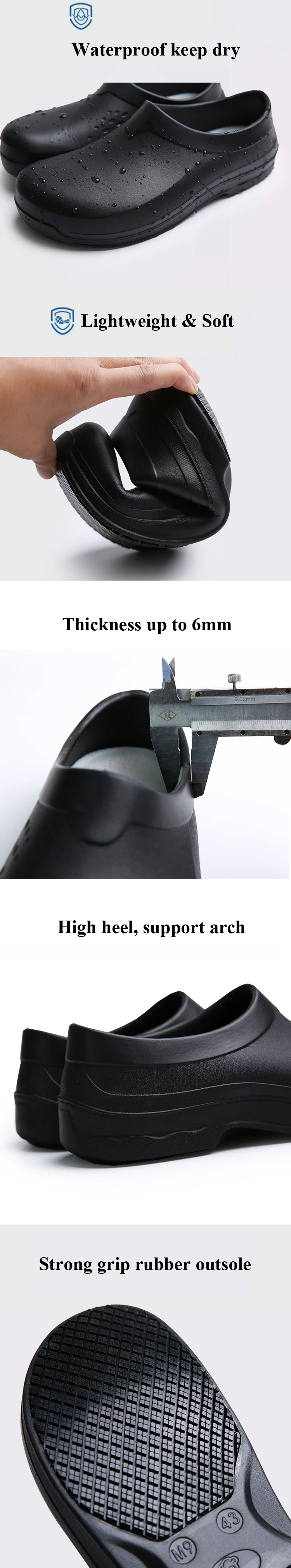 High Quality Anti-Slip Rubber Sheet Cook Chef Shoes