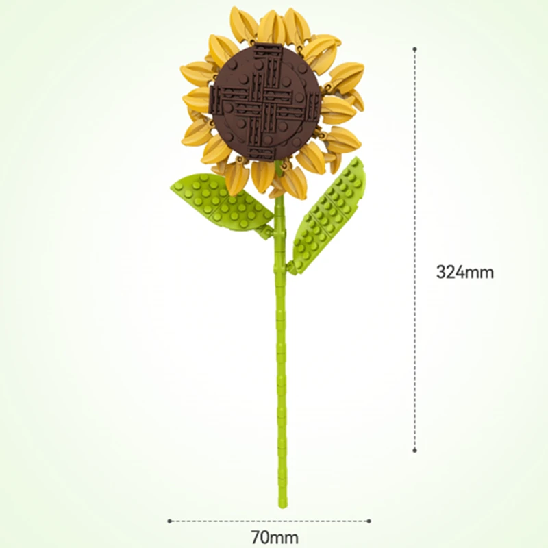 JAKI Bouquet Roses 3D Model - Educational Toy Building Blocks