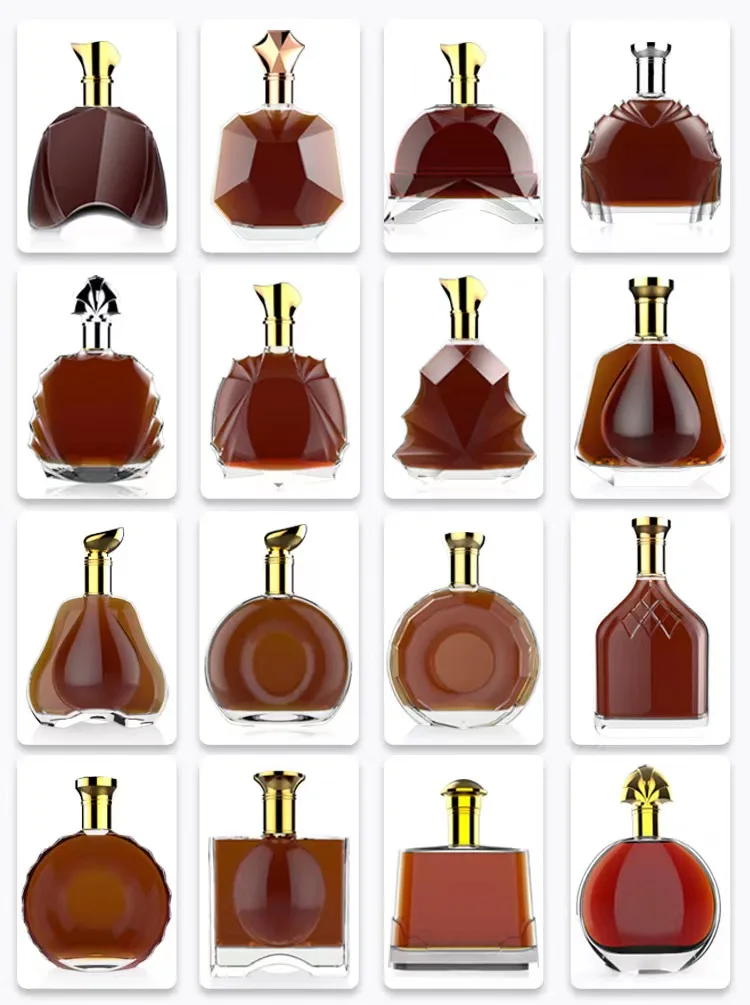 Custom Glass Bottles for Brandy, Rum, Tequila, and Whiskey