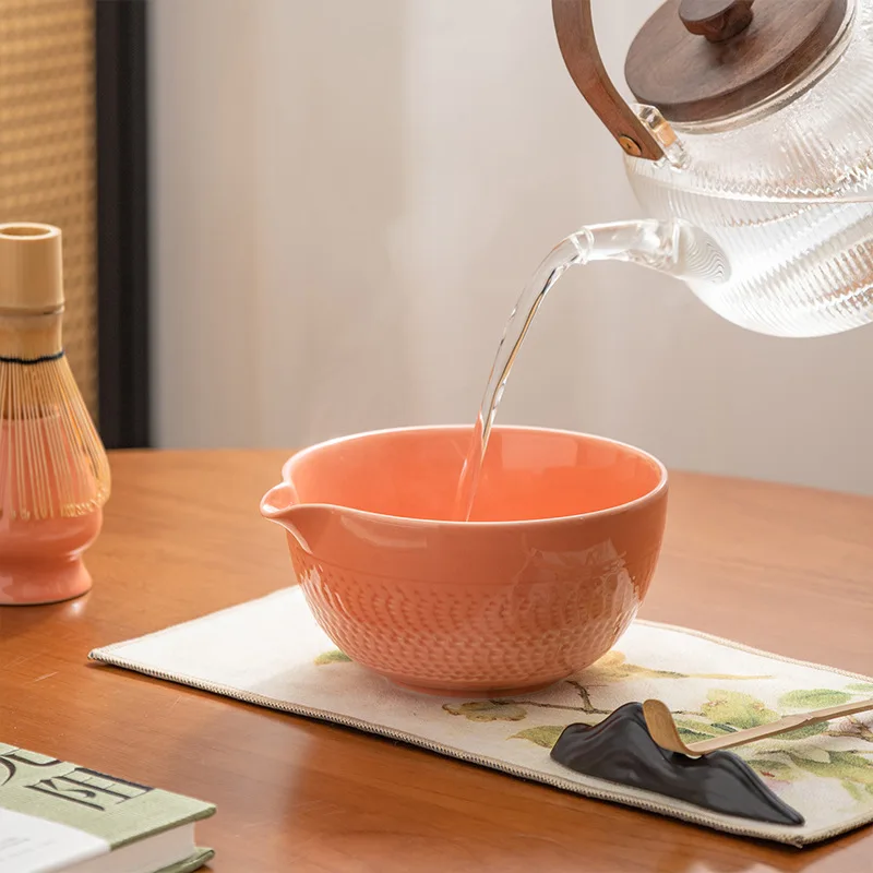 Harmony Ceremony Japanese Natural Stock Hot-selling Pink Bowl Matcha ...