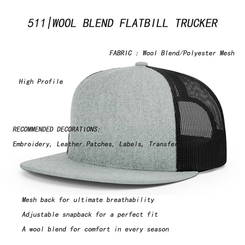 511 High Crown Profile 6 Panel Adult Vintage Camo Mens Puff Embroidery ...