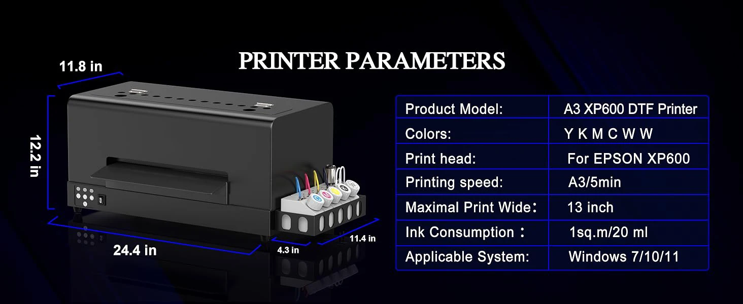 Unic 12 Inch A3 DTF Printer with Powder Shaking Machine for Epson L805 ...