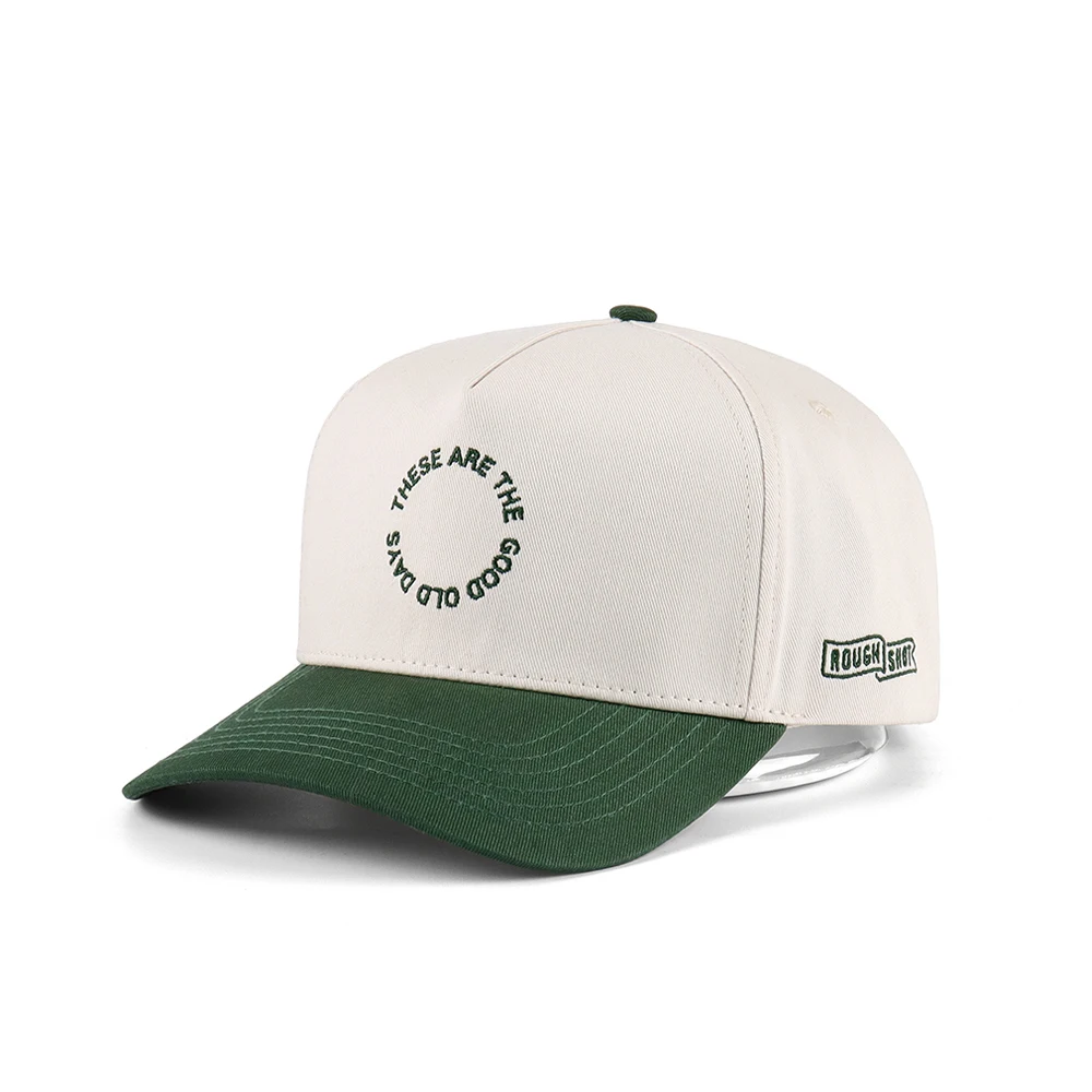 Embroidered Letters 5 Panel Mid Profile Baseball Cap Customized Side ...