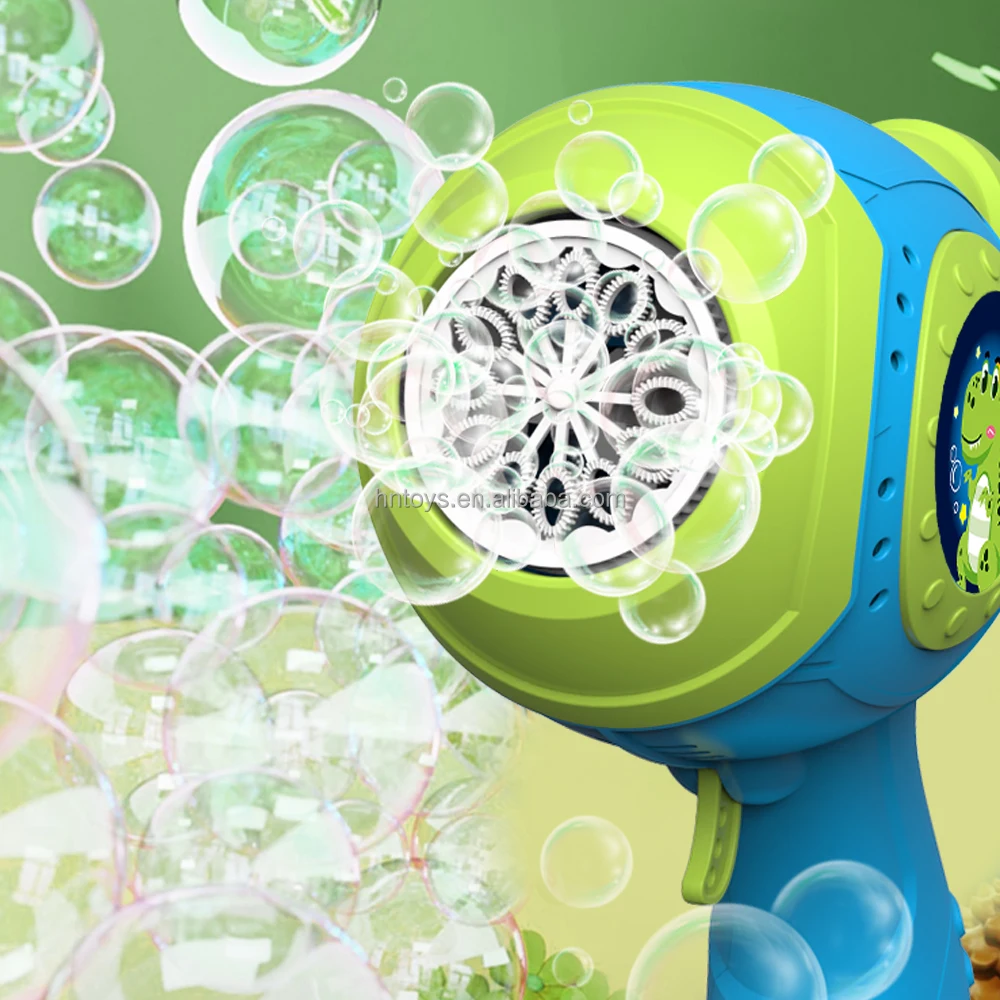 12-hole Electric Bubble Gun Toys Automatic Cartoon Dinosaur Bubble ...