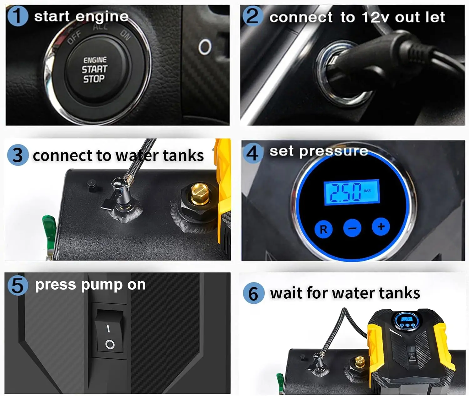 8 Gallon 30L Car Roof Water Tank Camping Shower for Off-Road Vehicles ...