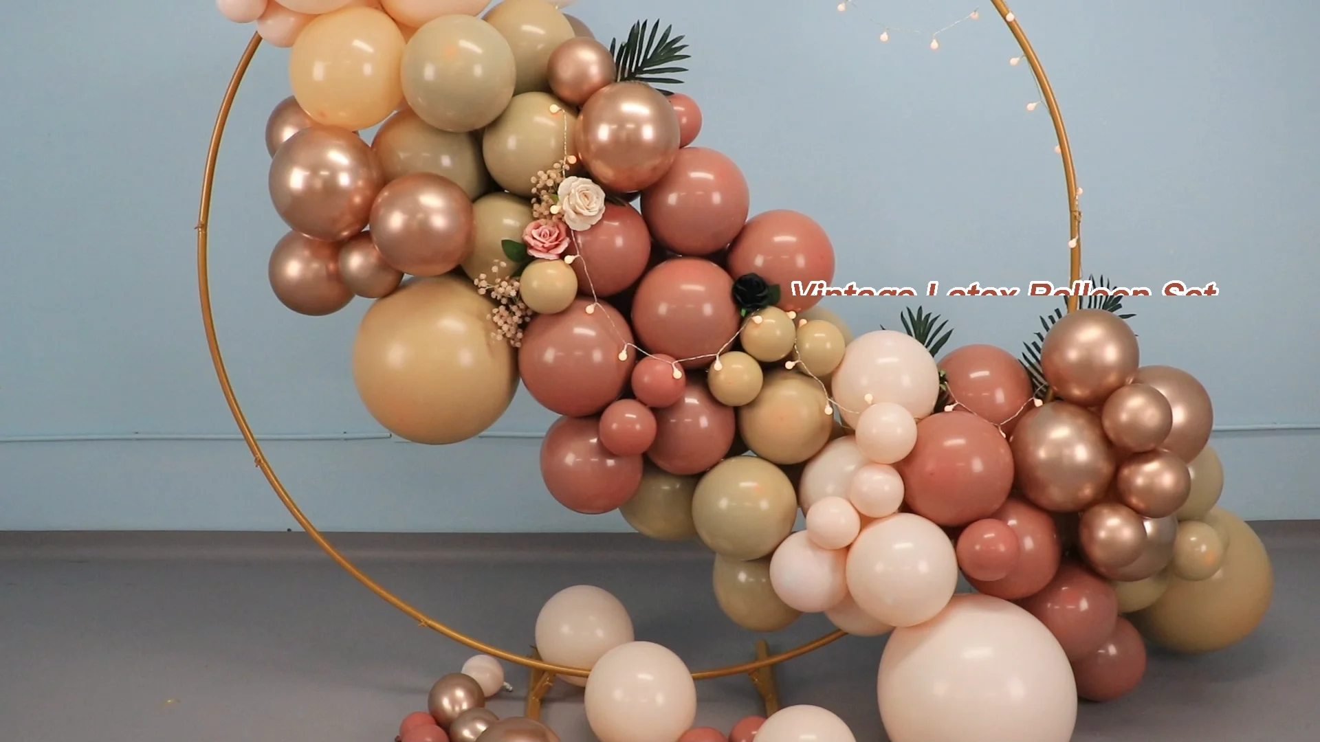 Birthday Balloon Arch Garland Kit Pink Gold Retro Apricot Balloon Set ...