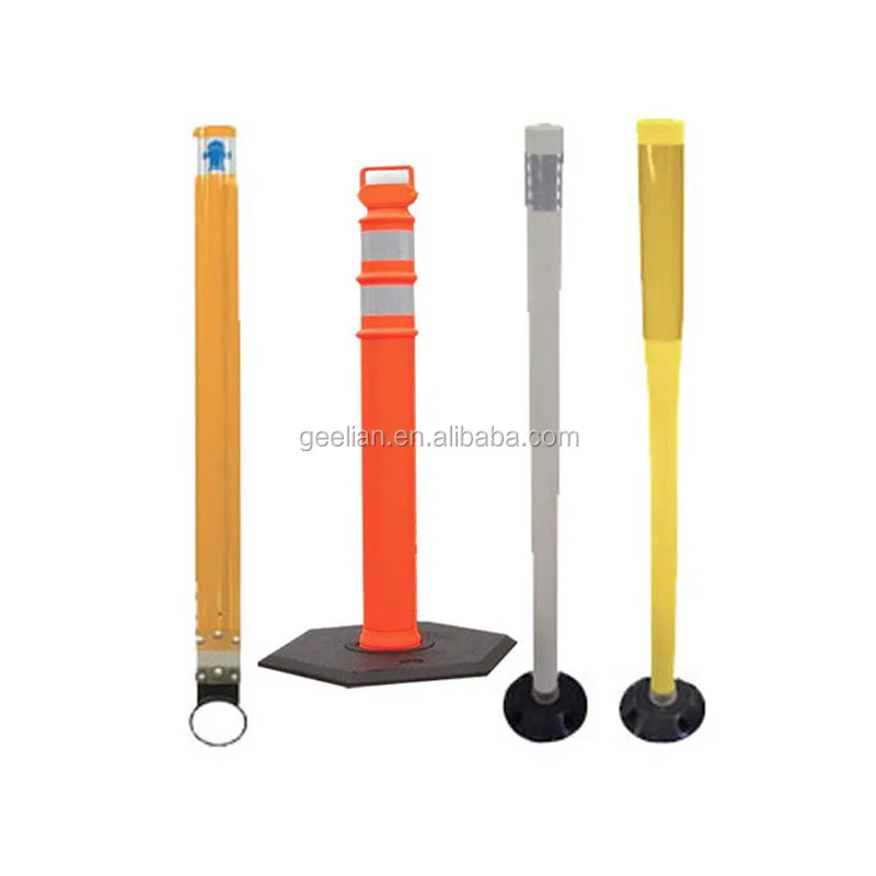 Pe 110cm Height 20x20cm Base Size 6kg Weight Warning Parking Delineator ...