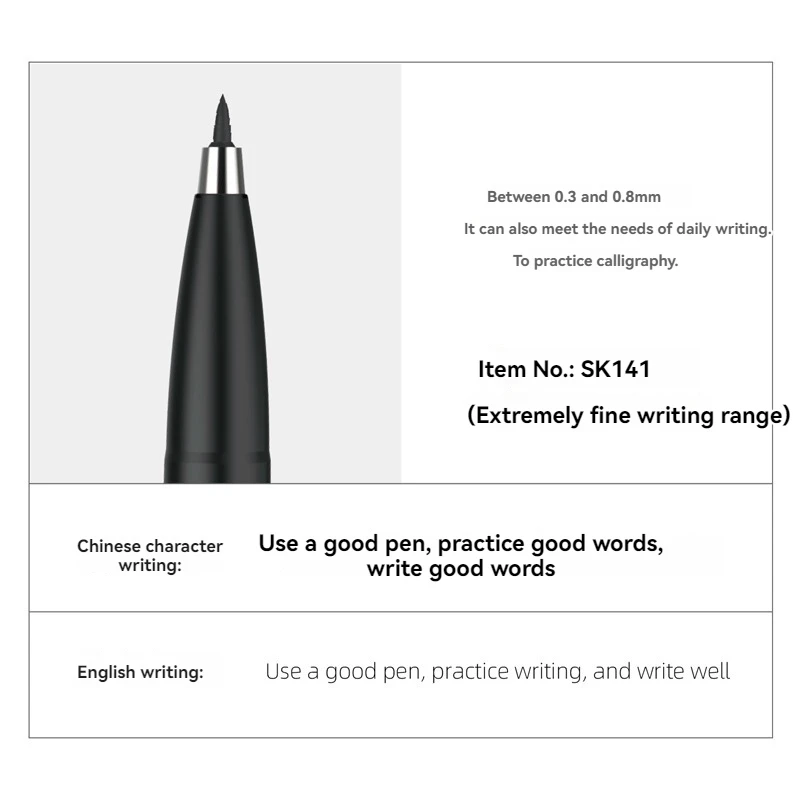 Deli Sk141 Black Students Practice Writing Pens Soft Black Large-capacity Office Sign Pen 960pcs ...