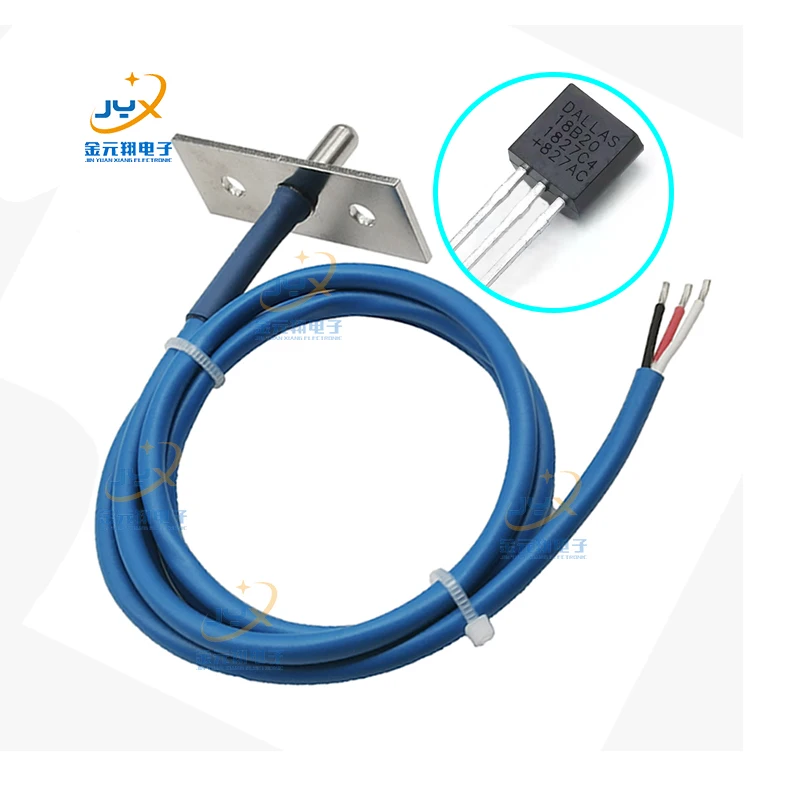 DS18B20 5M 3 Wire DS18b20 sensor with Flange Stainless Steel probe ...