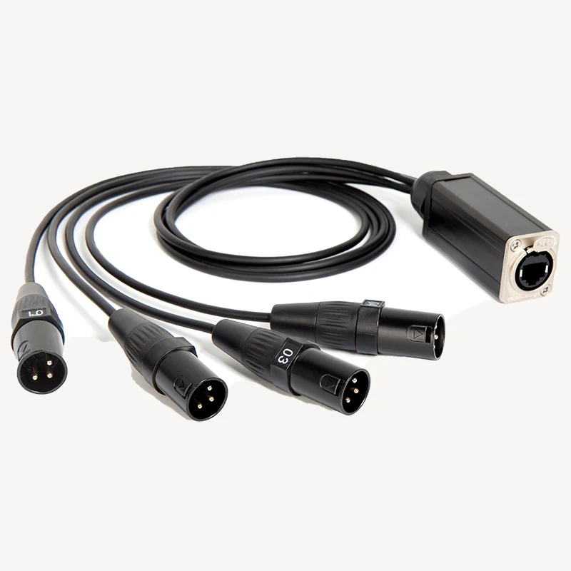 OEM Factory Professional 4 Channel RJ45 to XLR Audio Adaptor