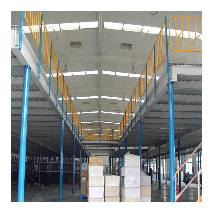 Warehouse Storage Mezzanine Floor System Multi-level Rack Steel ...
