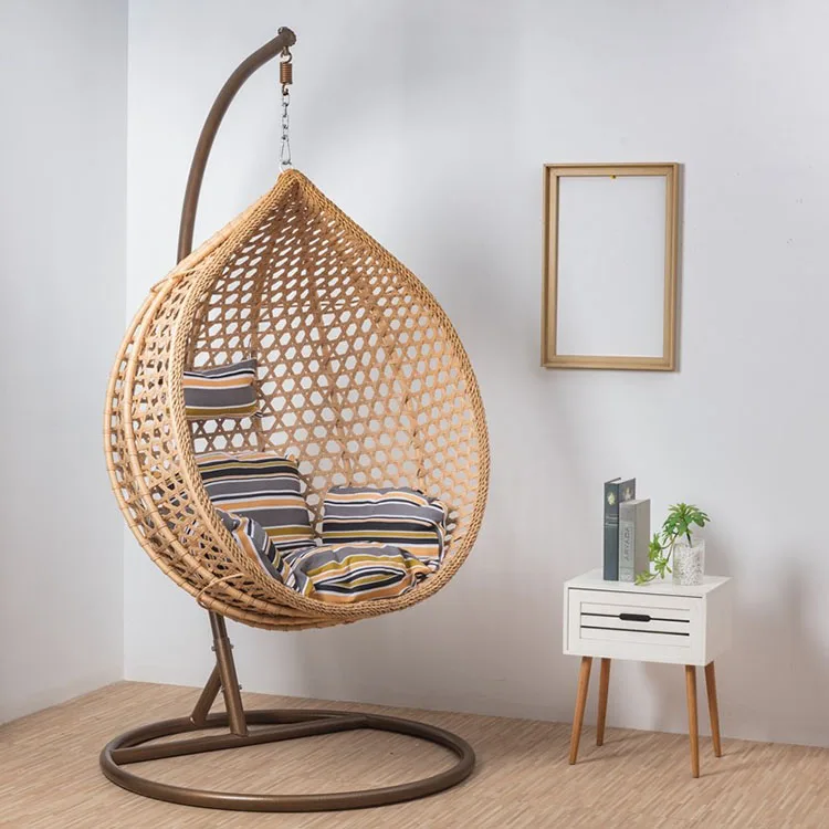 Modern Rattan Hanging Egg Chair - Perfect for Outdoor Relaxation