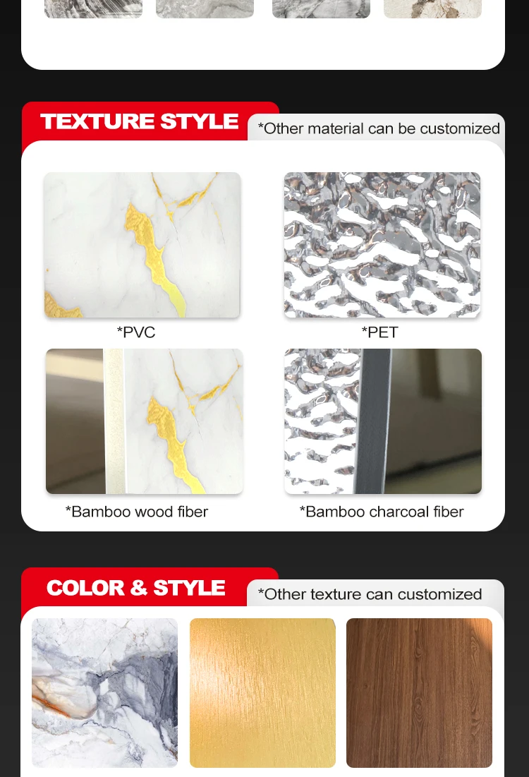 3D Water Ripple Wall Panel Bamboo Charcoal Wood Veneer