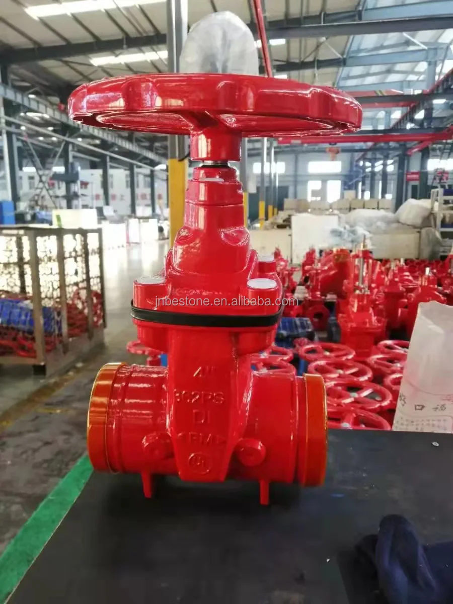 DN100 4 Inch 300PSI Flanged Resilient Seated OS&Y Fire Gate Valve for ...