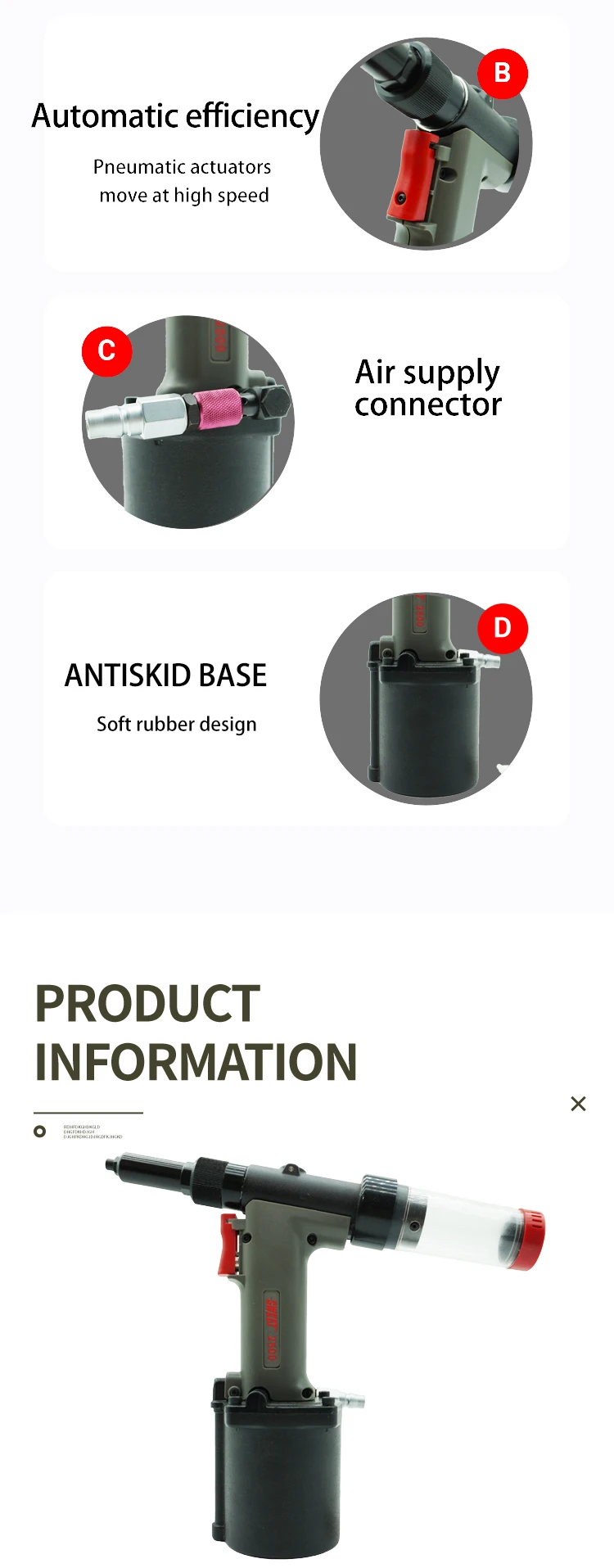 SWT-2500 Self Piercing Rivet Gun - Efficient Riveting Tools