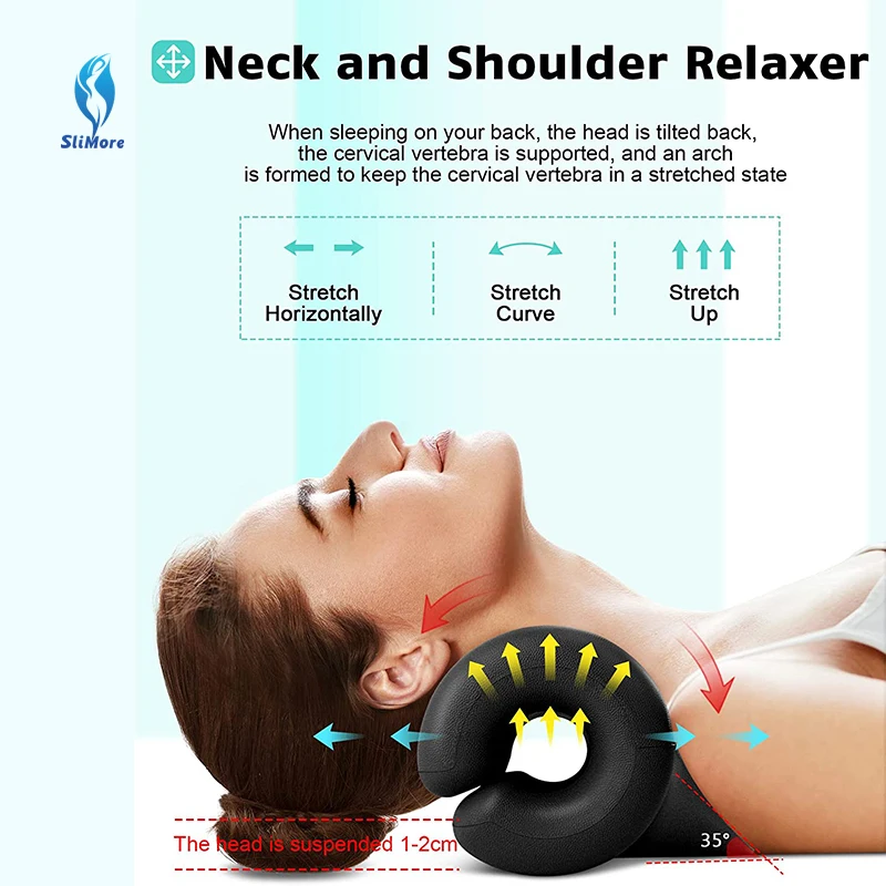 C-shape Cervical Traction Device Neck Stretcher Chiropractic Neck And ...