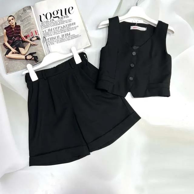 Kindergarten Girls School Uniform Vest Jacket Kids Solid High Waist ...