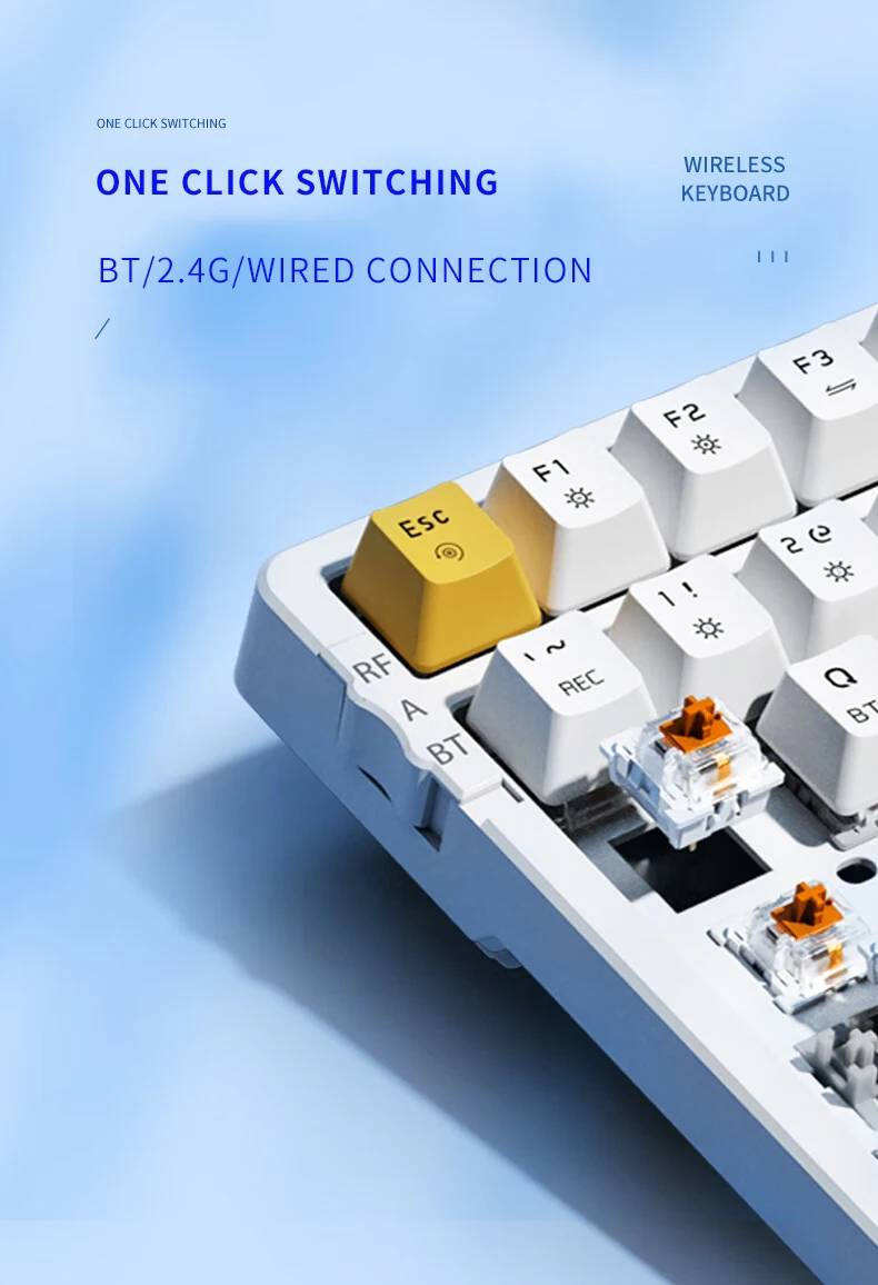 J90 Mechanical Keyboard - 98 Keys with RGB Backlight