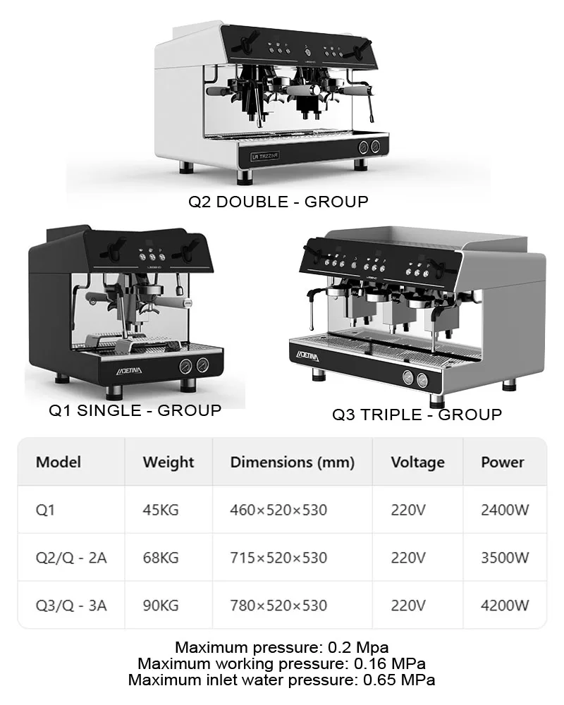 Professional Italy Commercial Triple Head Espresso Machine