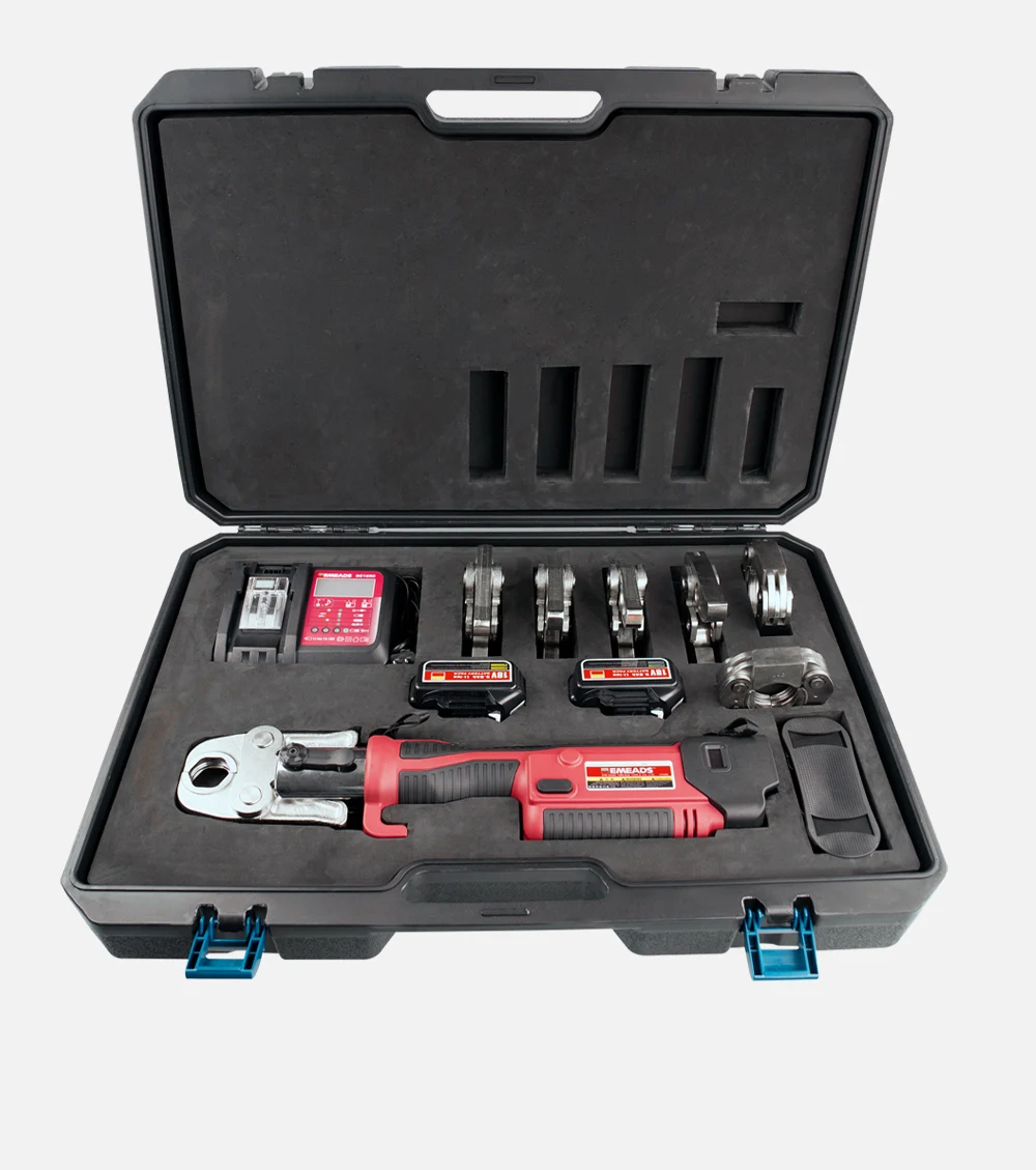 EMEADS GE-1550 Battery Powered Crimping Tool for COPPER V PROFILE PRESS ...