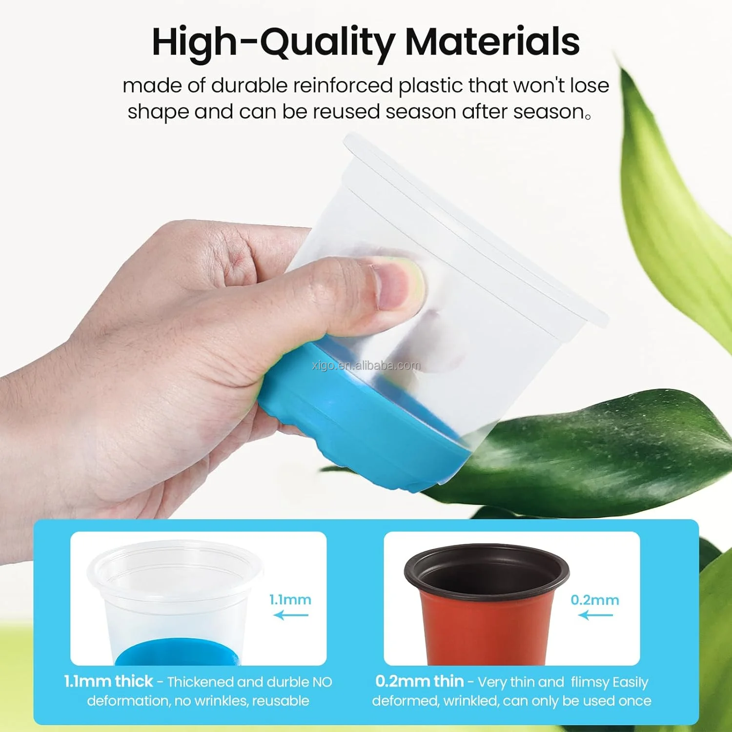 4 Inch Eco-Friendly Reusable Nursery Pots for Garden